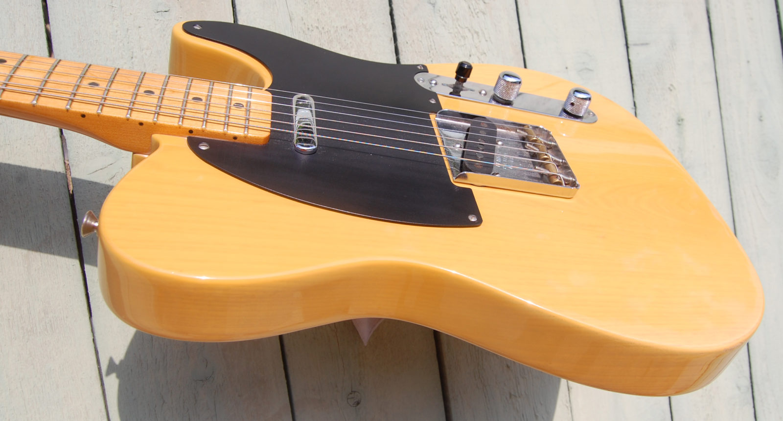 1991 Fender Vintage ’52 reissue Telecaster close up view of top and ...