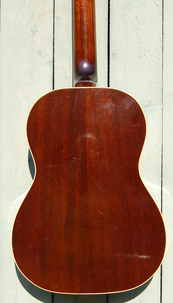 1965 Gibson B25-12 close up view of back. – Joe The Guitarman