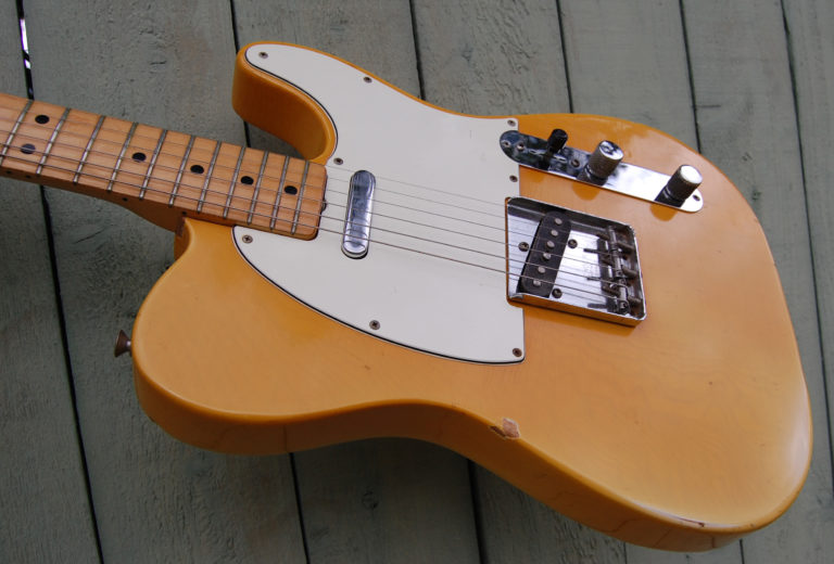 1972 Fender Telecaster close up view of top and side – Joe The Guitarman
