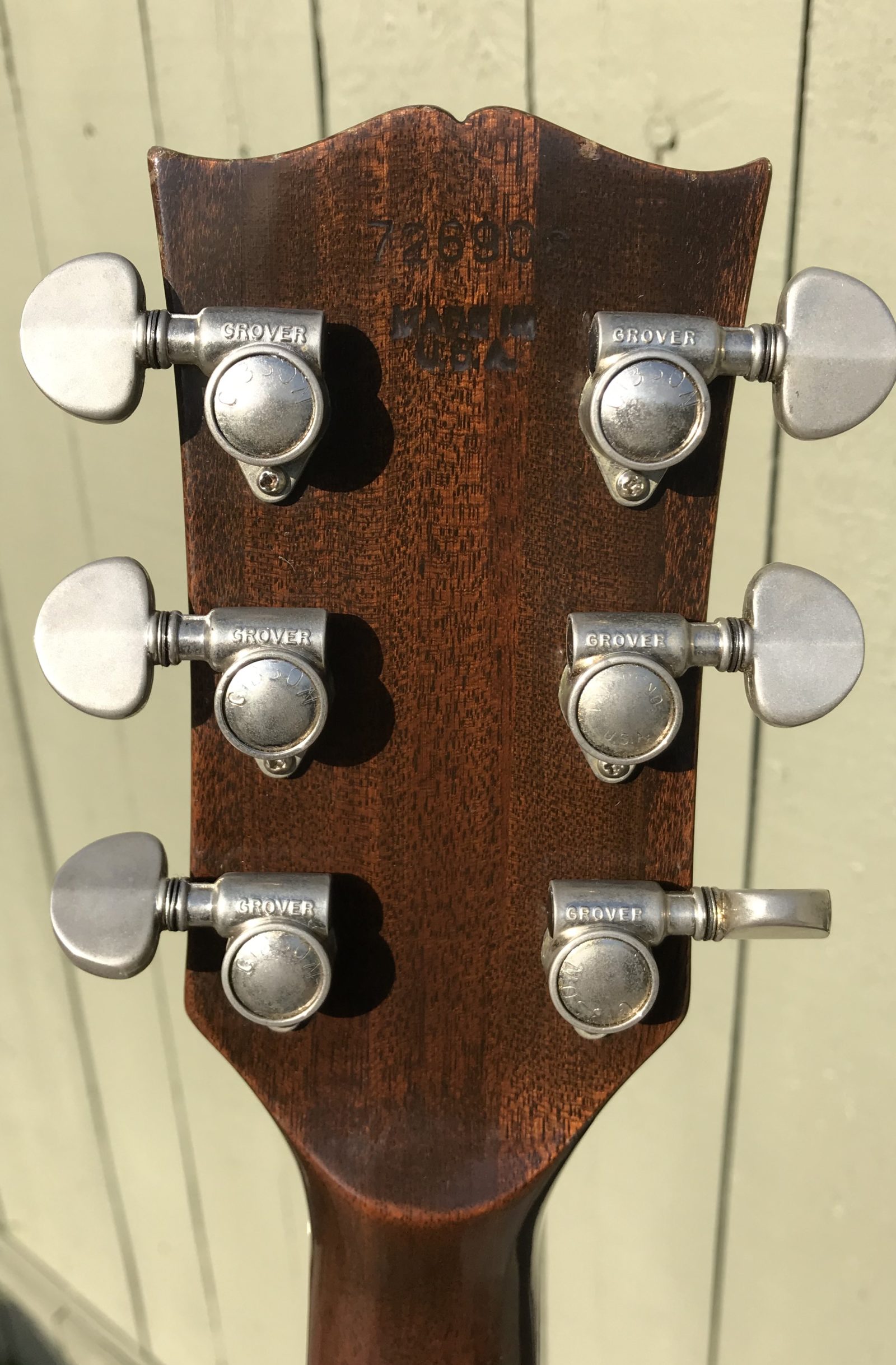 1972 Gibson sg standard headstock back – Joe The Guitarman